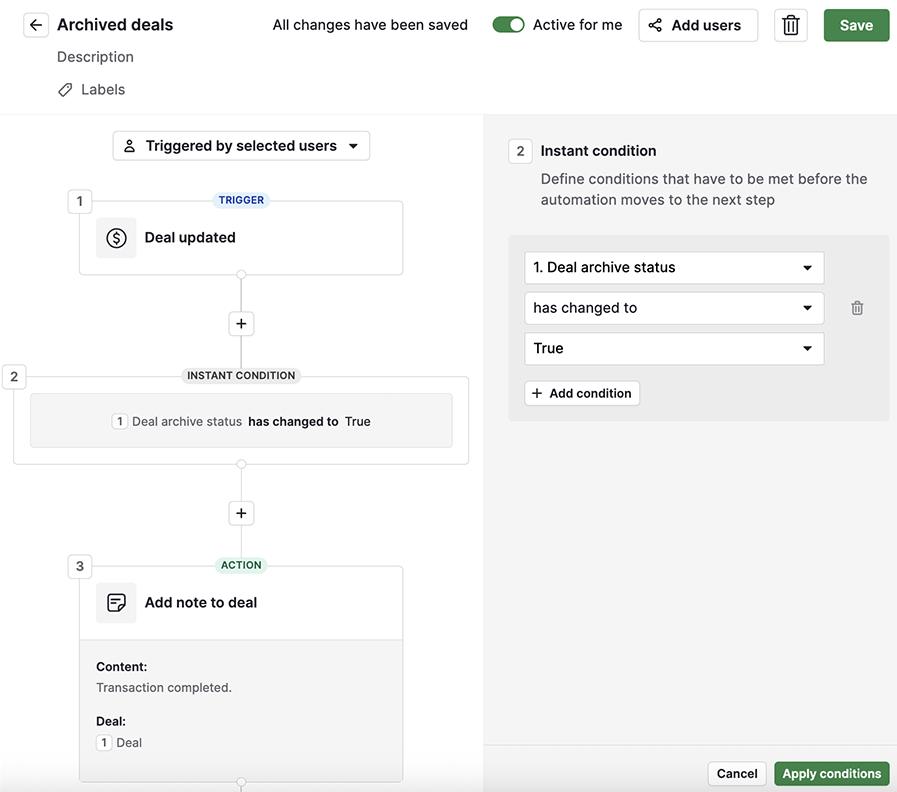 Archive deals and leads - Knowledge Base | Pipedrive